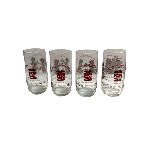 Coca Cola | Dining | 4 Coca Cola Christmas Glasses The Twelve Days Of ...